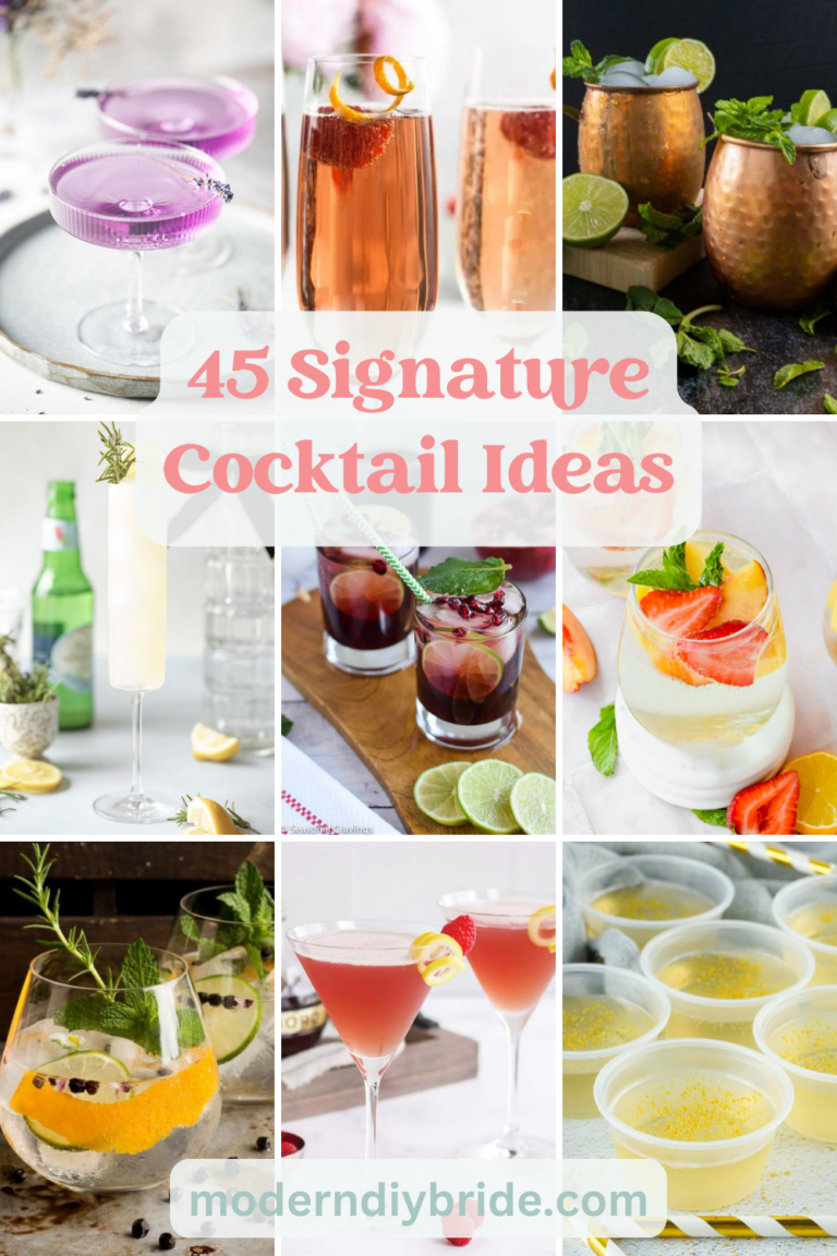 45 Signature Cocktail & Mocktail Ideas – Modern DIY Bride