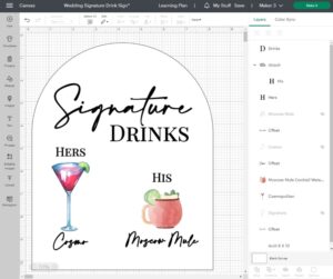 Create the Perfect Signature Drink Sign – Modern DIY Bride