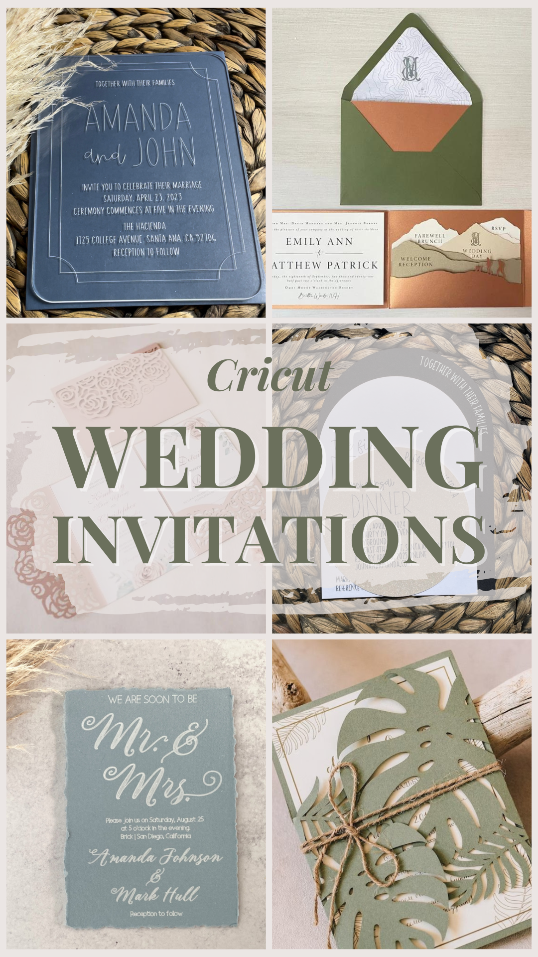 Stunning Cricut Wedding Invitations – Modern DIY Bride