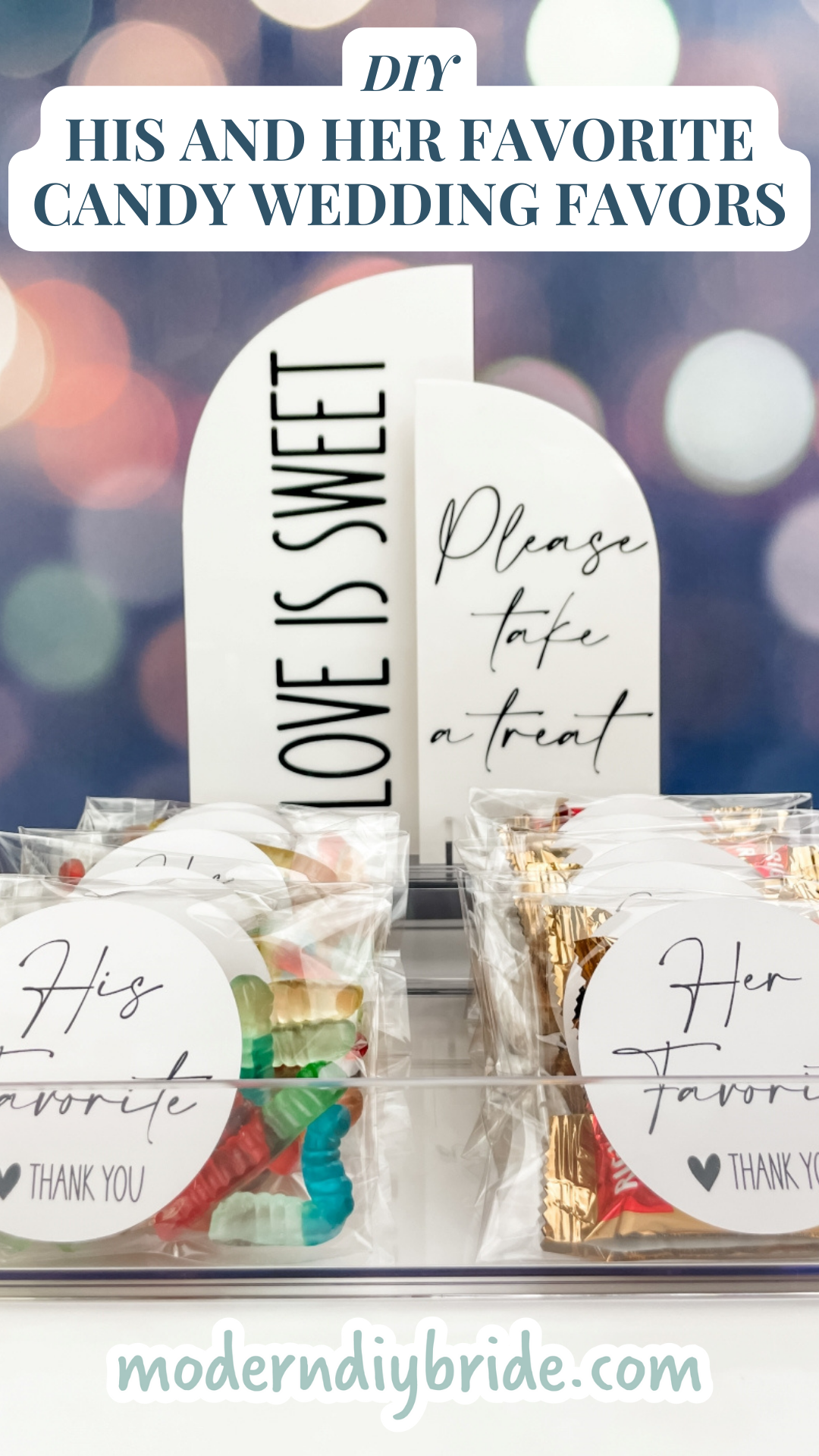 Couple’s Favorite Candy Wedding Favors – Modern DIY Bride