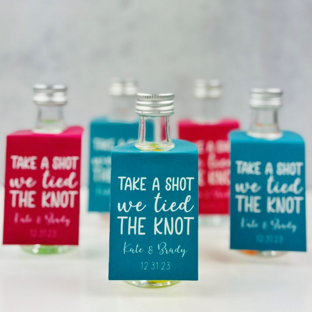 Take A Shot We Tied The Knot - Mini Alcohol Wedding Favors – Modern DIY ...